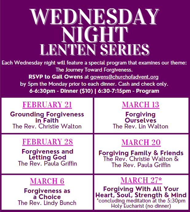 Wednesday Night Lenten Series - Episcopal Advent Church