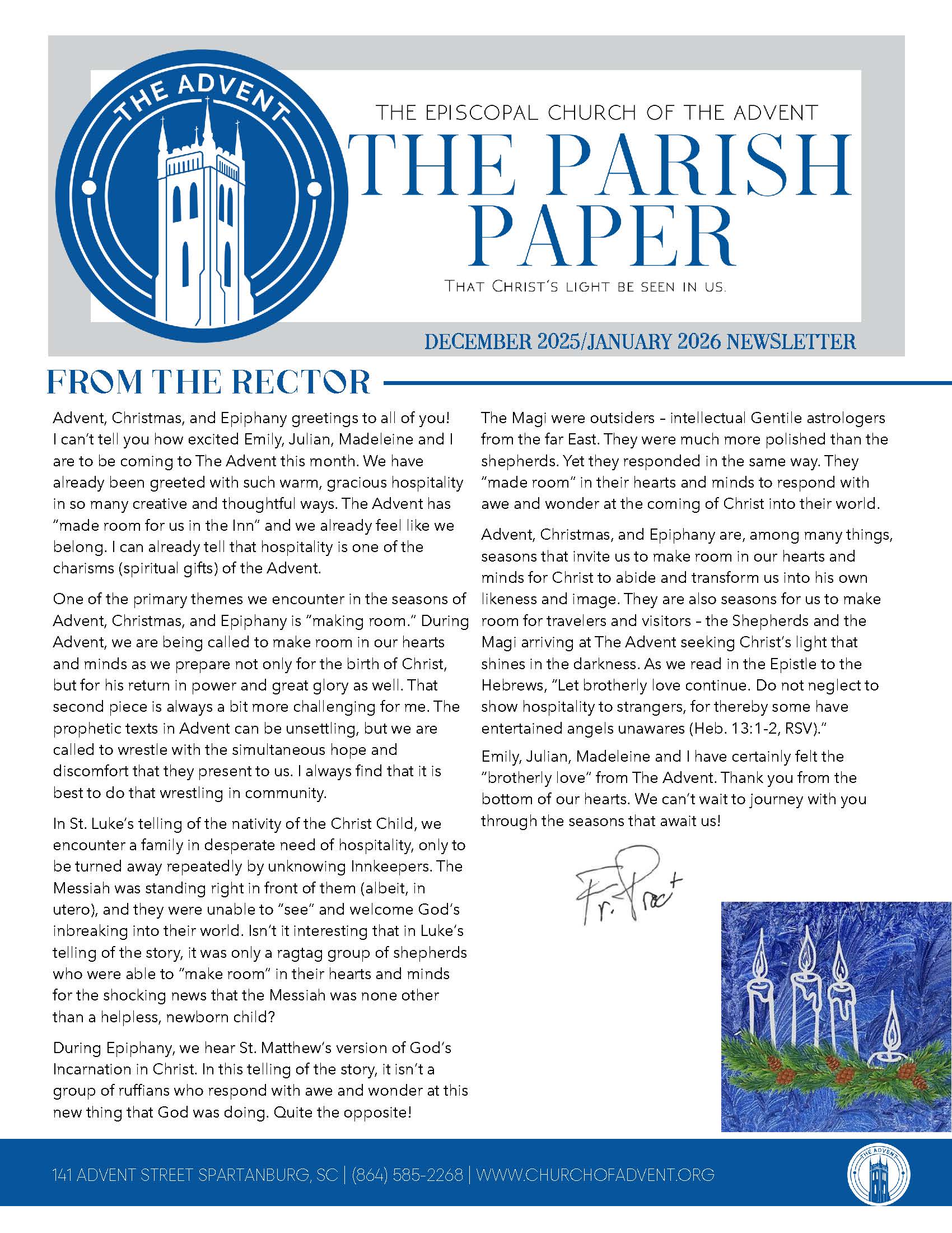 The Parish Paper - December 2025/January 2026 Issue - Episcopal Advent ...